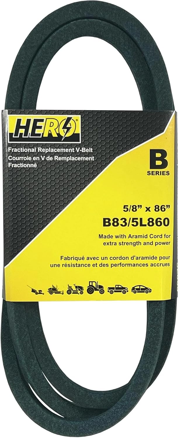Amazon.com : HERO® 5/8 inch x 86 inch Aramid Kevlar Lawn Mower Belt ...