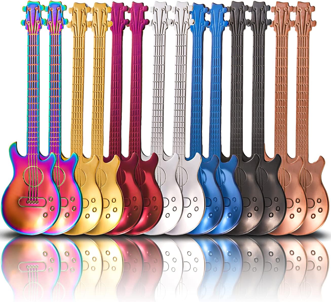 Amazon.com: Maydahui 6PCS Guitar Spoons Music Note Teaspoon Set 18/10 ...