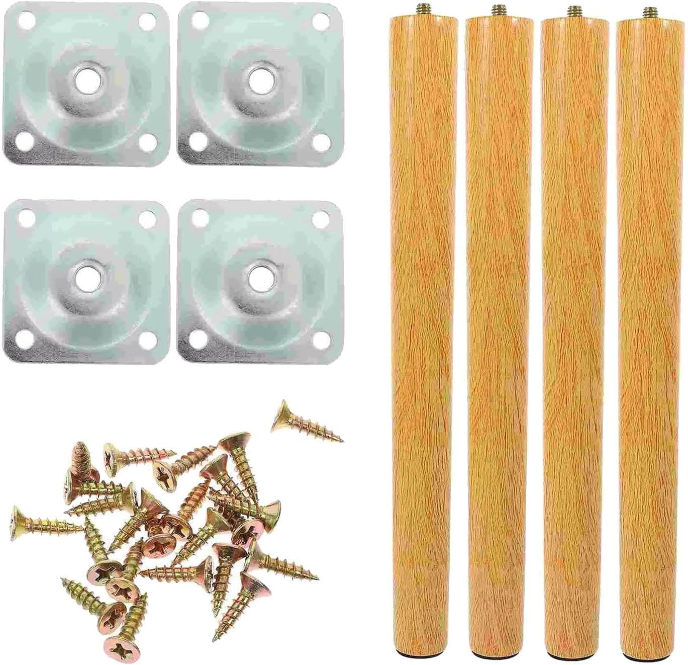 KESOTO 4X Wooden Furniture Legs Wood Table Legs Replacement Non-Slip ...