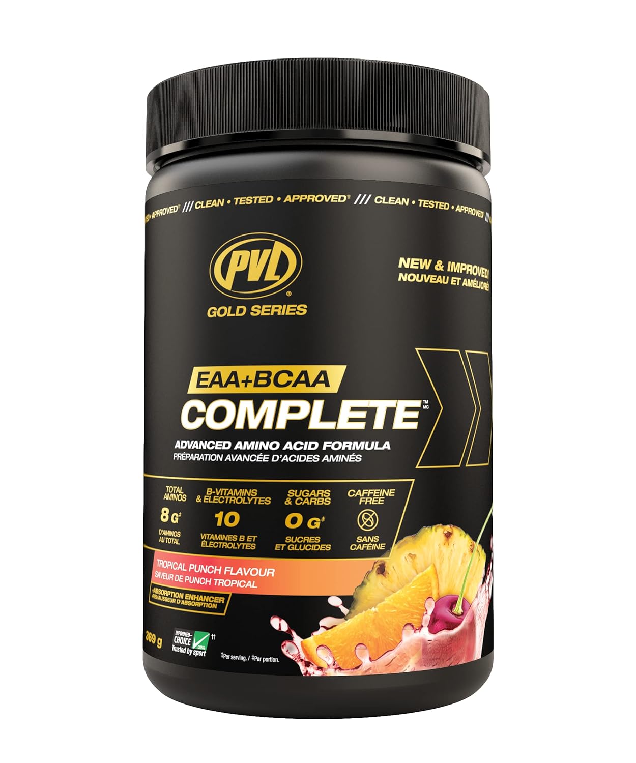 PVL Gold Series EAA+BCAA Complete Flavor Protein Powder 330 Gram ...