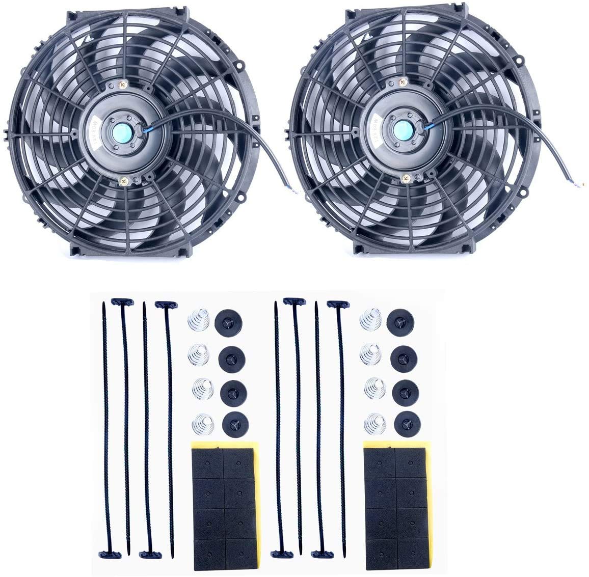12u2033 Inch Slim Fan Push Pull Electric Radiator Cooling Fans 12V ...