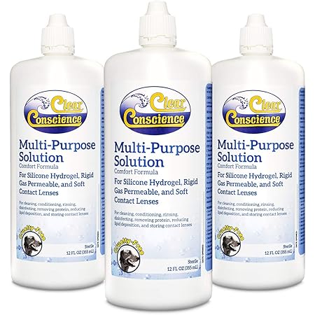 Amazon.com: Clear Conscience Contact Lens Solution, Contact Solution ...