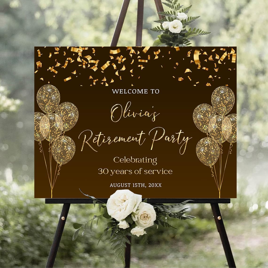 Amazon.com : Personalized Retirement Celebration Welcome Sign, Custom ...