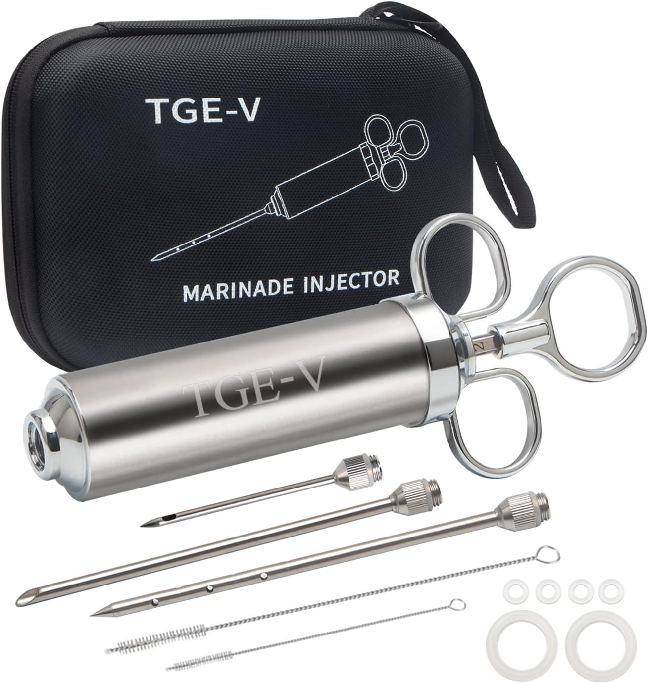 Amazon.com: BBQ Monster Meat Injector Syringe Kit with 4 Professional ...