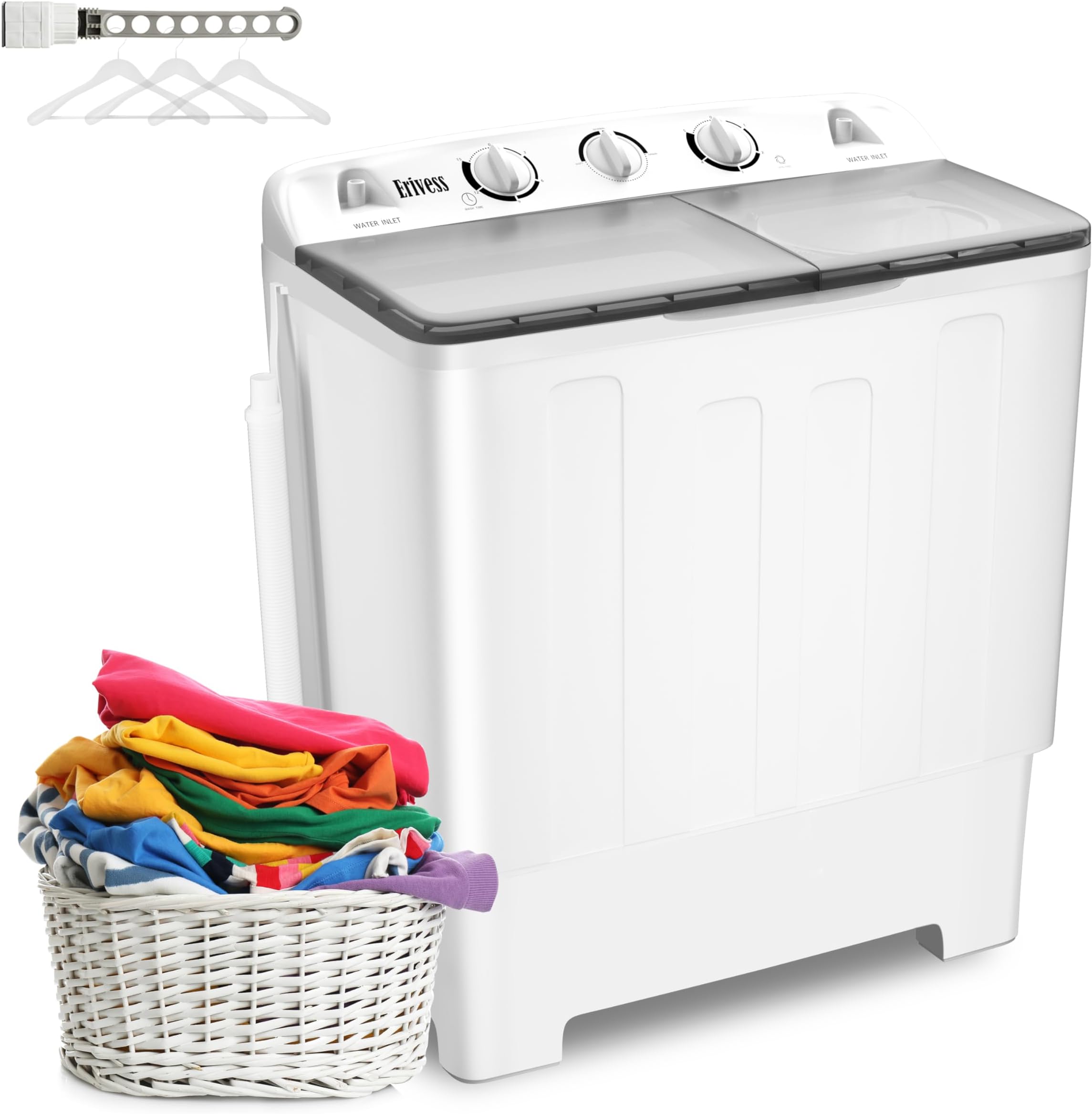 Amazon.com: ROVSUN 17.6LBS Portable Washing Machine, Mini Washer and ...