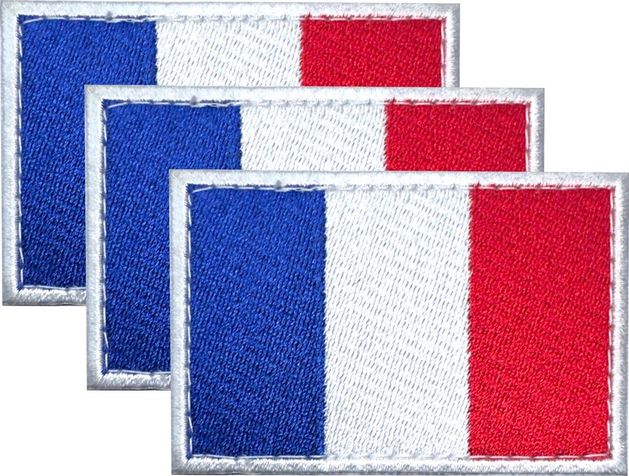 Amazon.com: DM 3Pack France Flag Embroidery Patches Tactical French ...