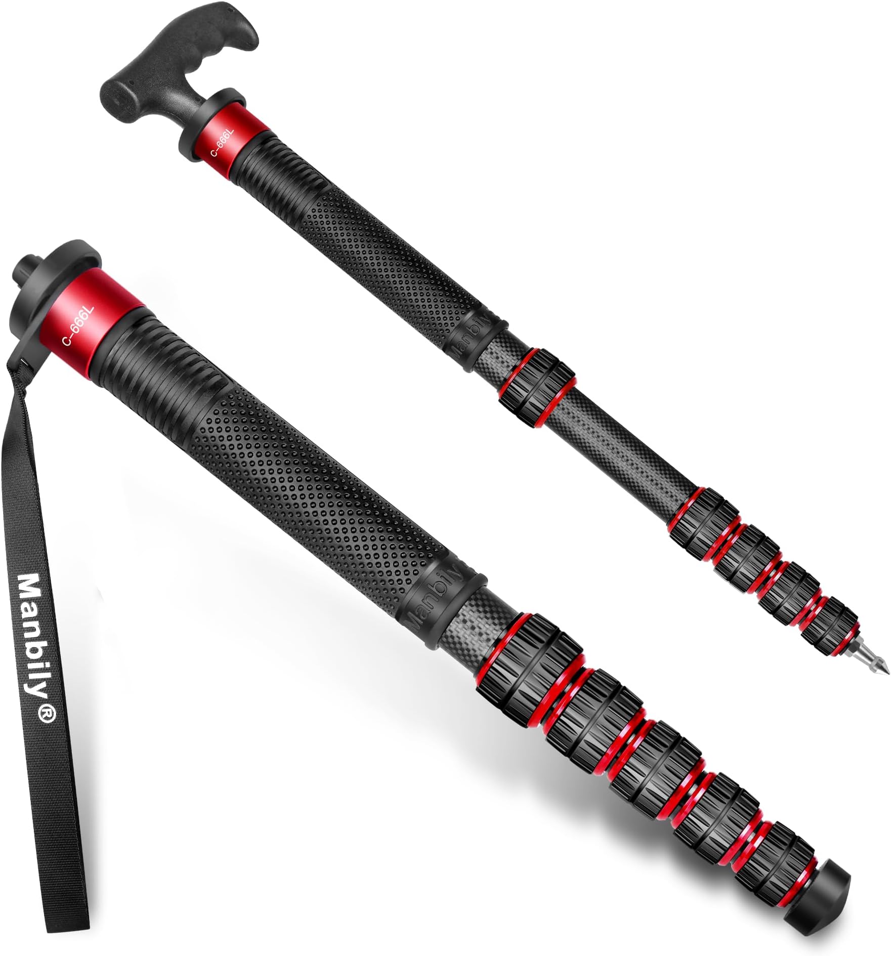 Amazon.com : Manbily Camera Monopod, C-666L 32mm Tube Carbon Fiber ...