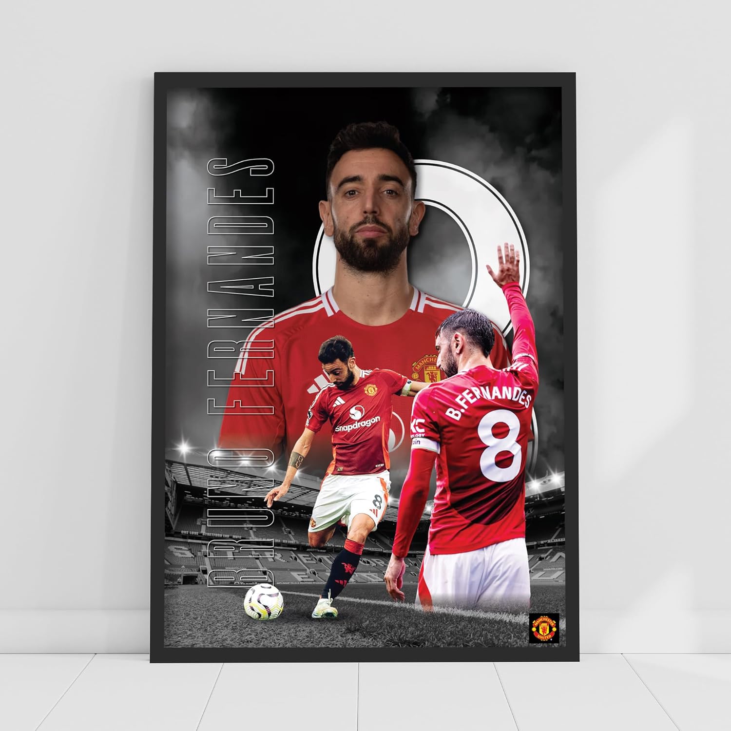 Themed Manchester United FC Print - Bruno Fernandes Core Poster ...