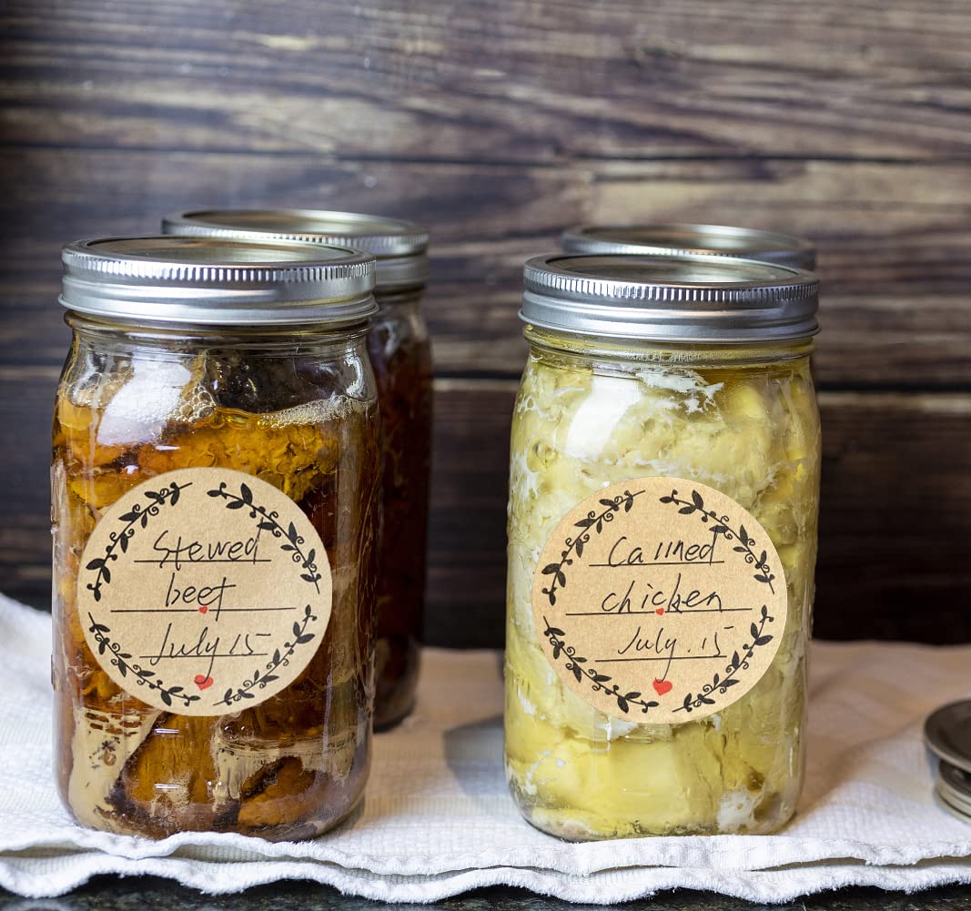 Snapklik.com : 500pcs 2" Label Stickers For Jars And Lids, Wreath Design