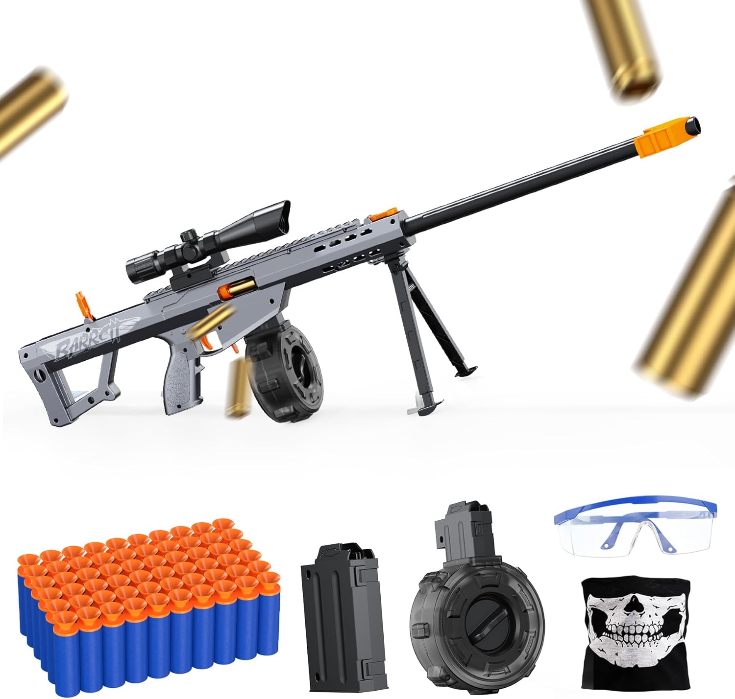 Amazon.com: Austraes Toy Gun with Soft Bullets Shell Ejecting, Manual ...