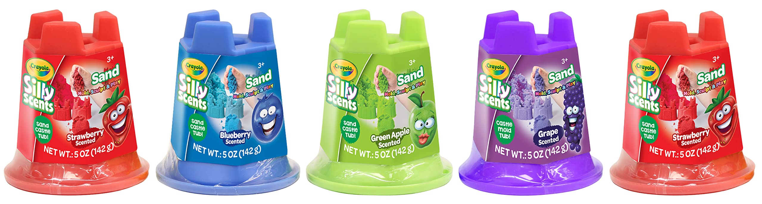 5pk Crayola Silly Scents Sand and 5oz Sand Castle in Paper Sleeve ...