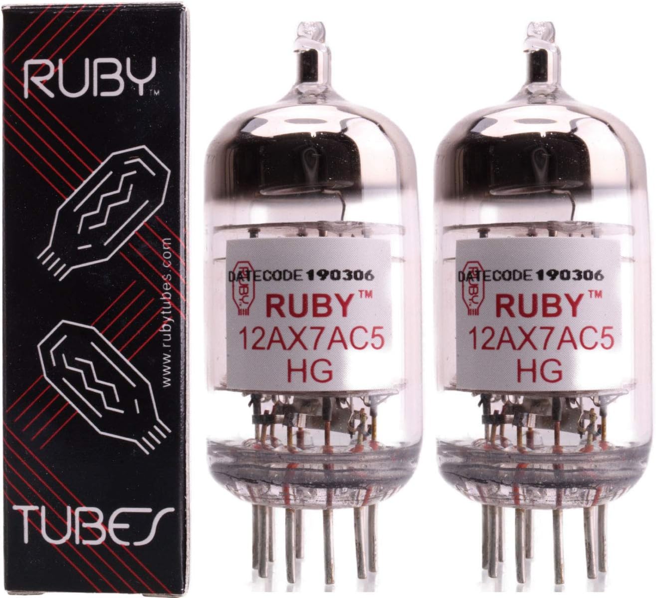 Amazon | 12AX7AC5/ECC83 RUBY ルビー 2本完全マッチ 真空管PX17【1年ロング保証】【音質向上72時間EG】 | RUBY | 真空管