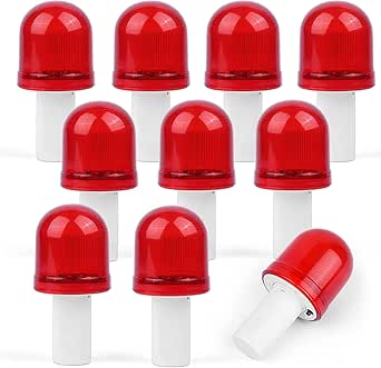 [10 Pack] Traffic Cone Flasher Warning LED Light, Roadblock Lamp 360 ...