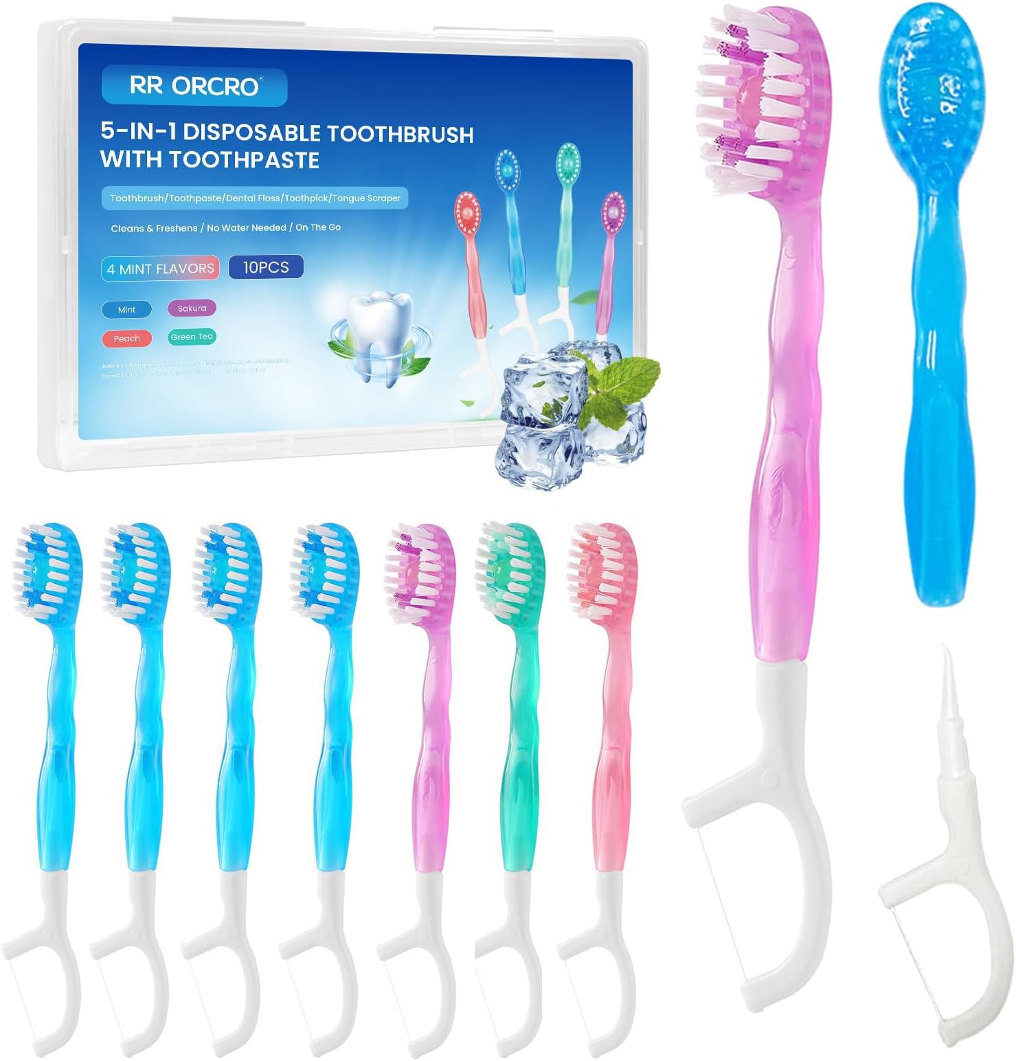 Amazon.com : Malisseladi 5 in 1 Mini Brushes-Disposable Toothbrushes ...