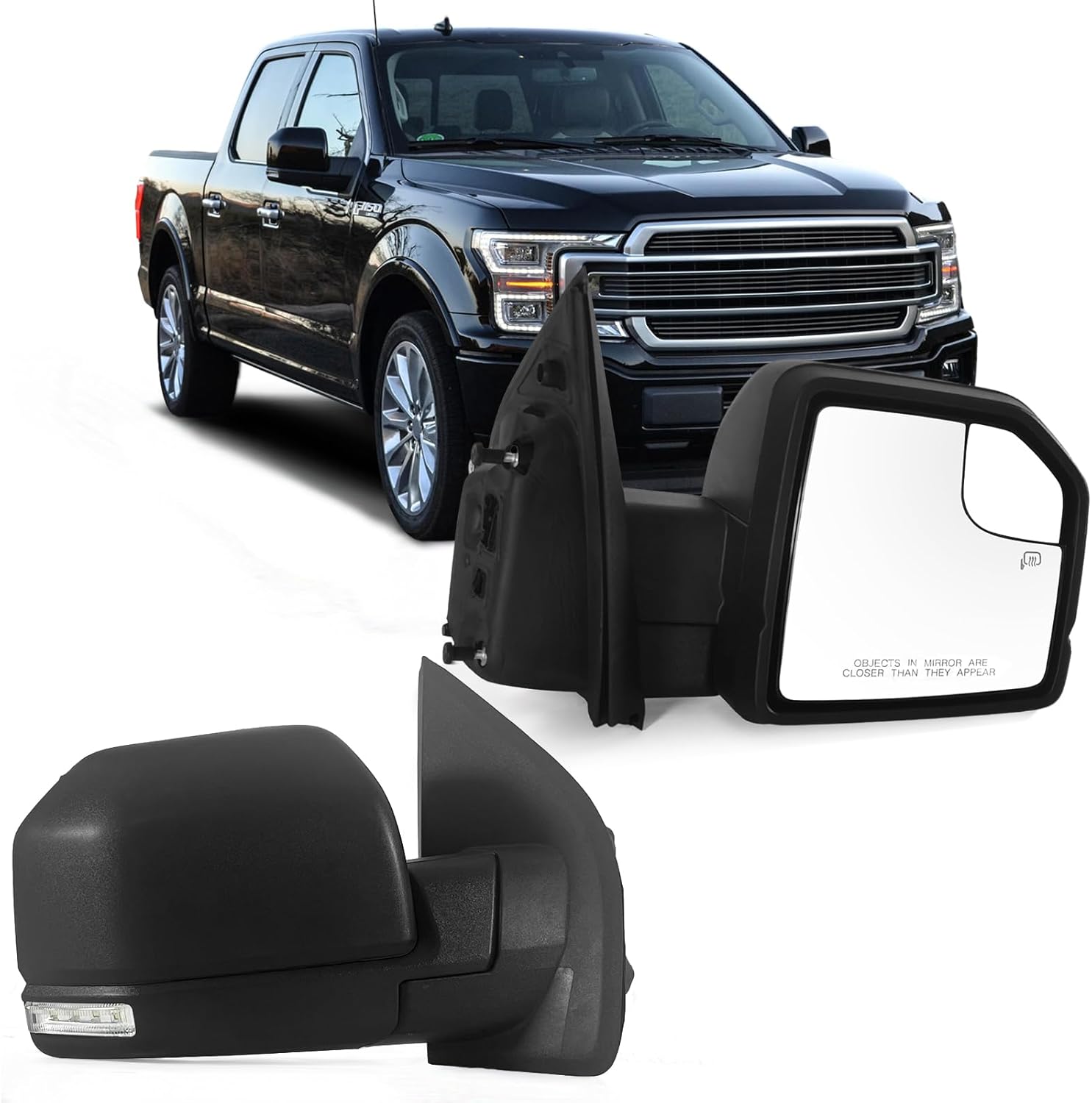 Amazon.com: Lqito Right Passenger side Mirror with Power Glass,Heated ...