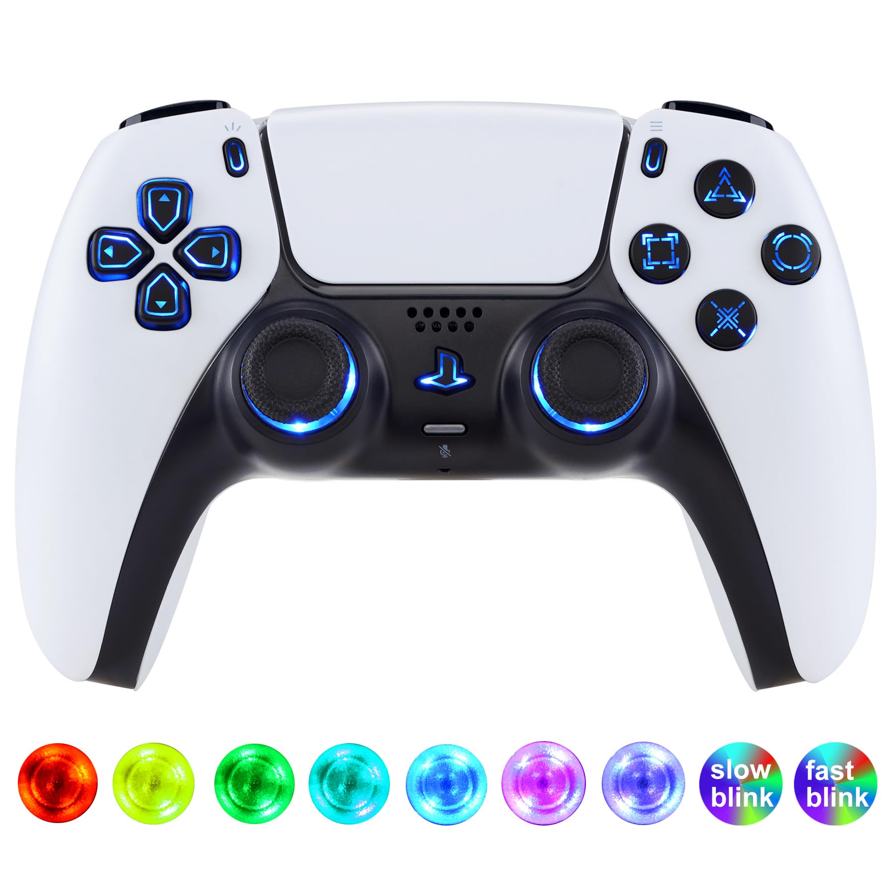 Snapklik.com : eXtremeRate 7 Colors 9 Modes Luminated Dpad Thumbsticks ...