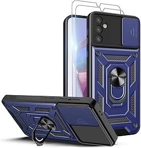 Amazon.com: RJYWSQH for Samsung Galaxy A36 5G Phone Case with 2PC Screen Protector Sliding ...