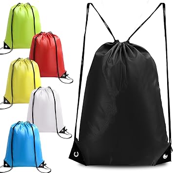 Amazon.com | WSBArt Drawstring Backpack 6 Pcs Drawstring String Bags ...