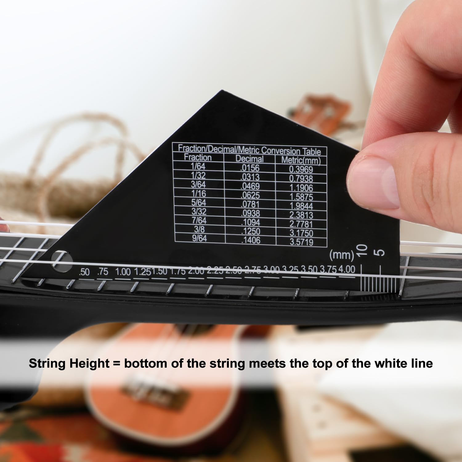 Guitar String Action Gauge, High Precision Scale Fret Rocker with ...