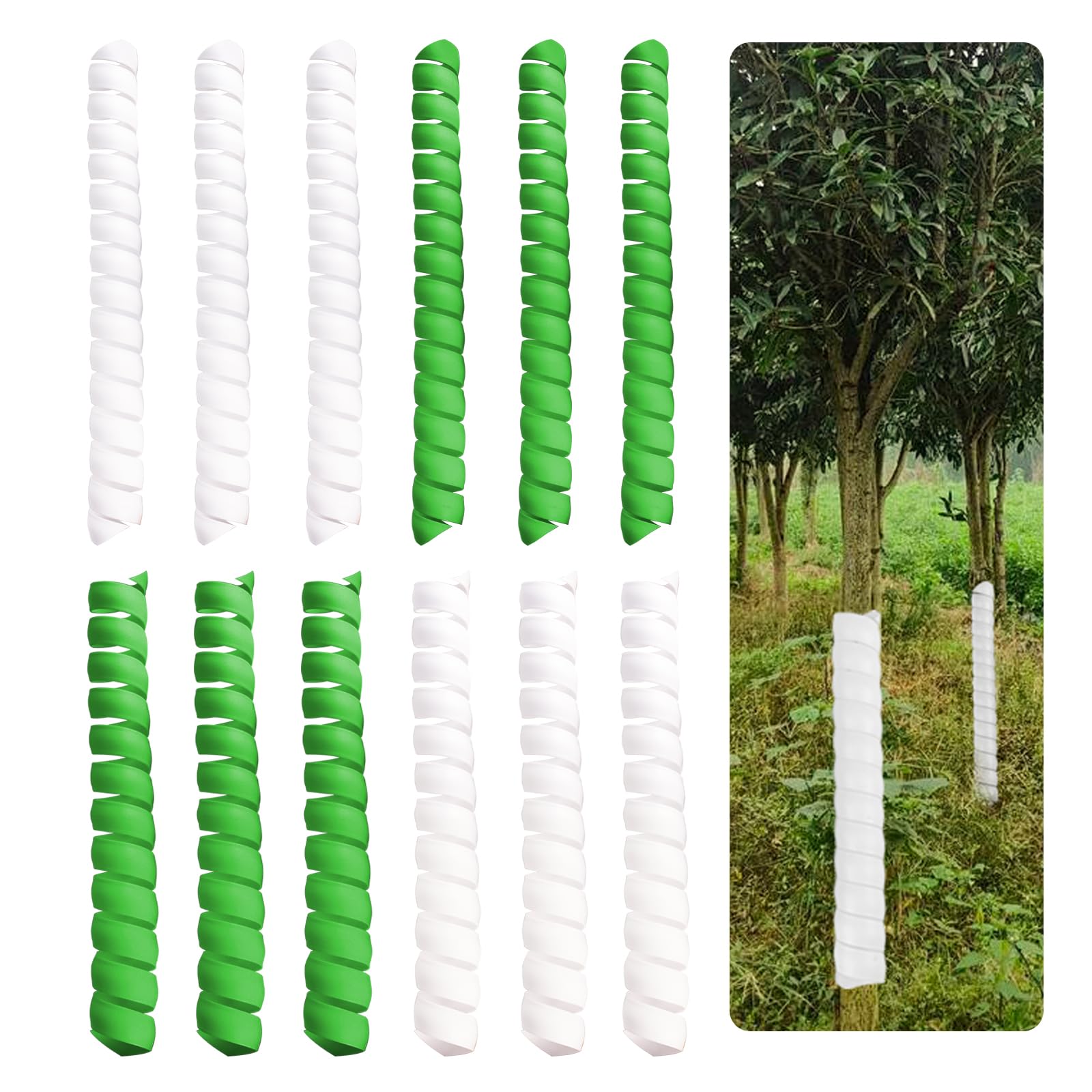 Amazon.com : HOUSEASSIST 12 Pcs Tree Trunk Protector 2 Size Spiral Tree ...