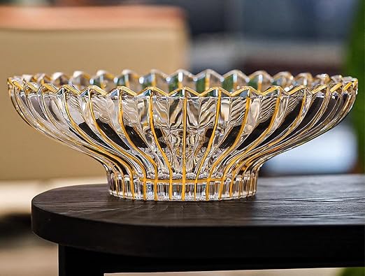 Amazon.com: MAGCOLOR Hand-painted Gold Decorative Bowl-12 inch Diameter ...