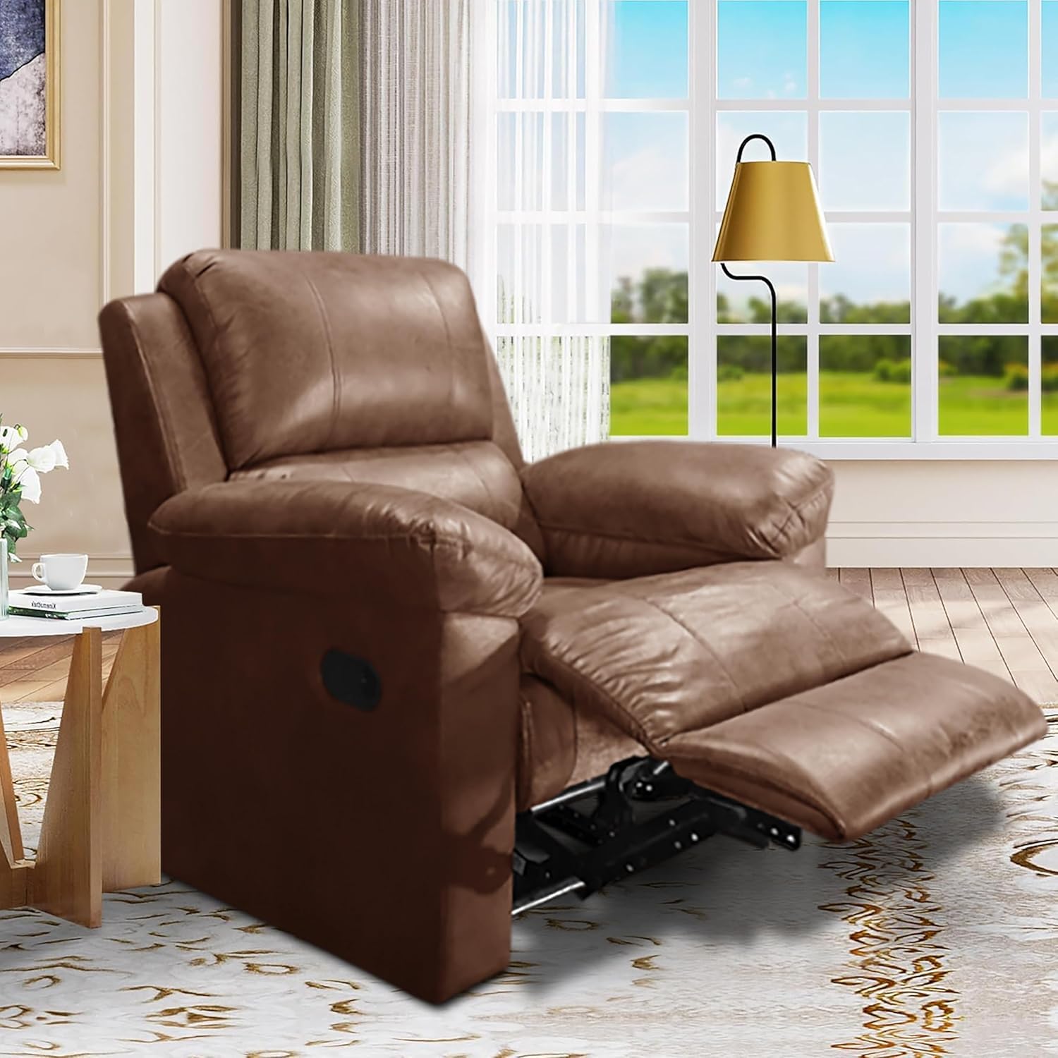 Dr. Smith - Leatherette Fabric Manual Recliner | 1 Seater Sofa | Single ...