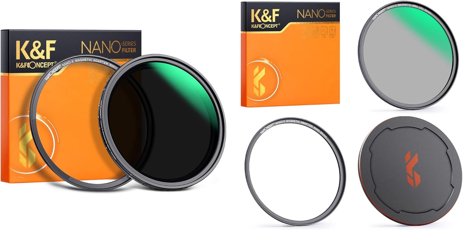 Amazon.com : 82mm Magnetic Variable ND Lens Filter +CPL Filters Kit (2 ...