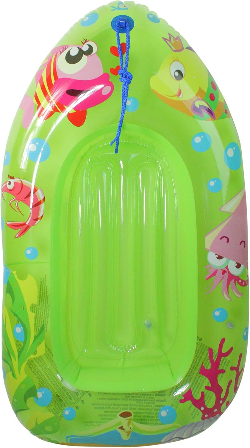 Amazon.com: Inflatable Green Sea Life Children Swimming Pool Boat Raft ...