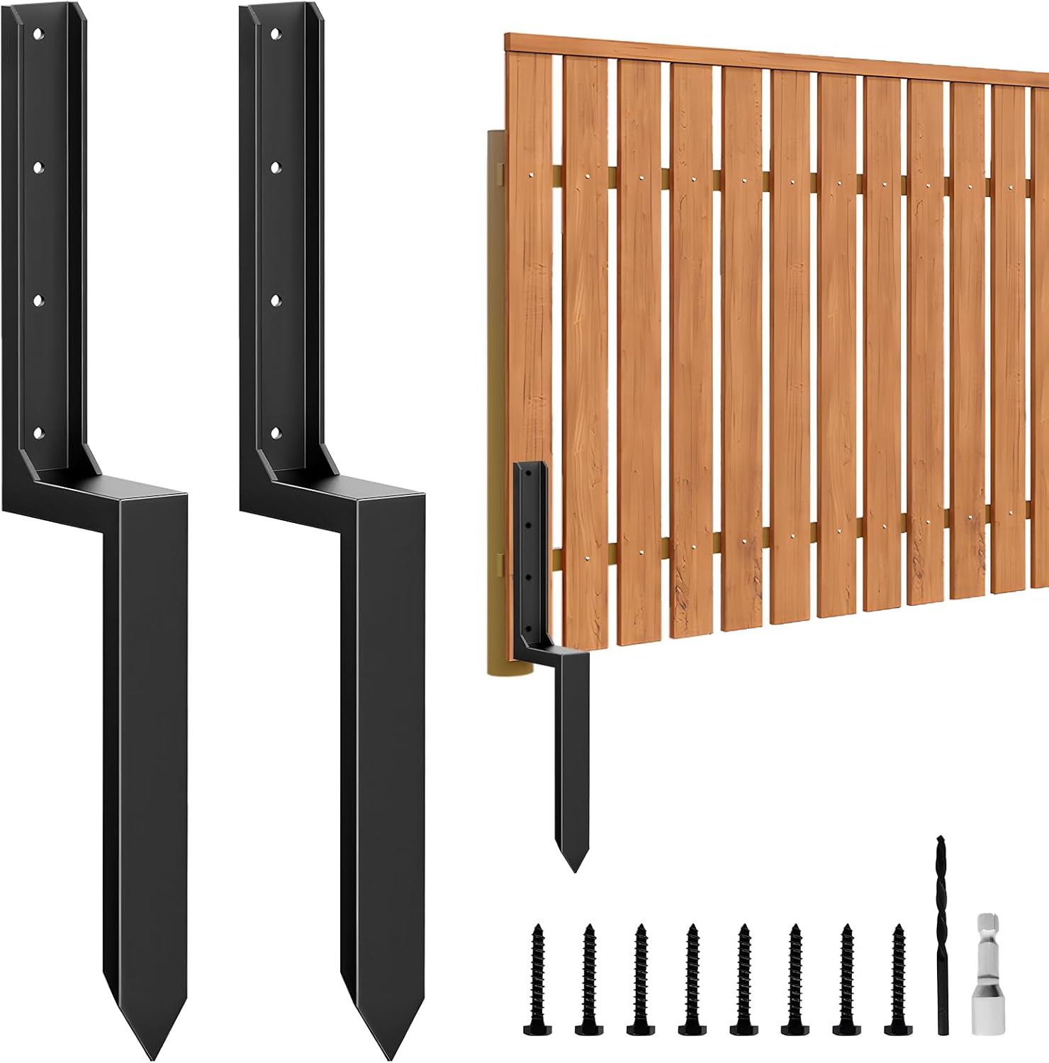 OKSTENCK Fence Post Repair,Thickened Fence Post Metal Fence Dwelling ...