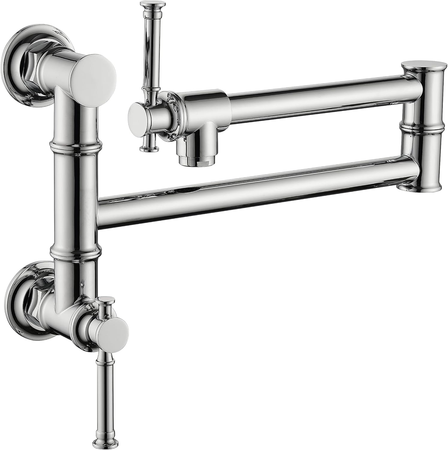 Strpozt Pot Filler Faucet Wall Mount Folding Kitchen Faucet with Double ...