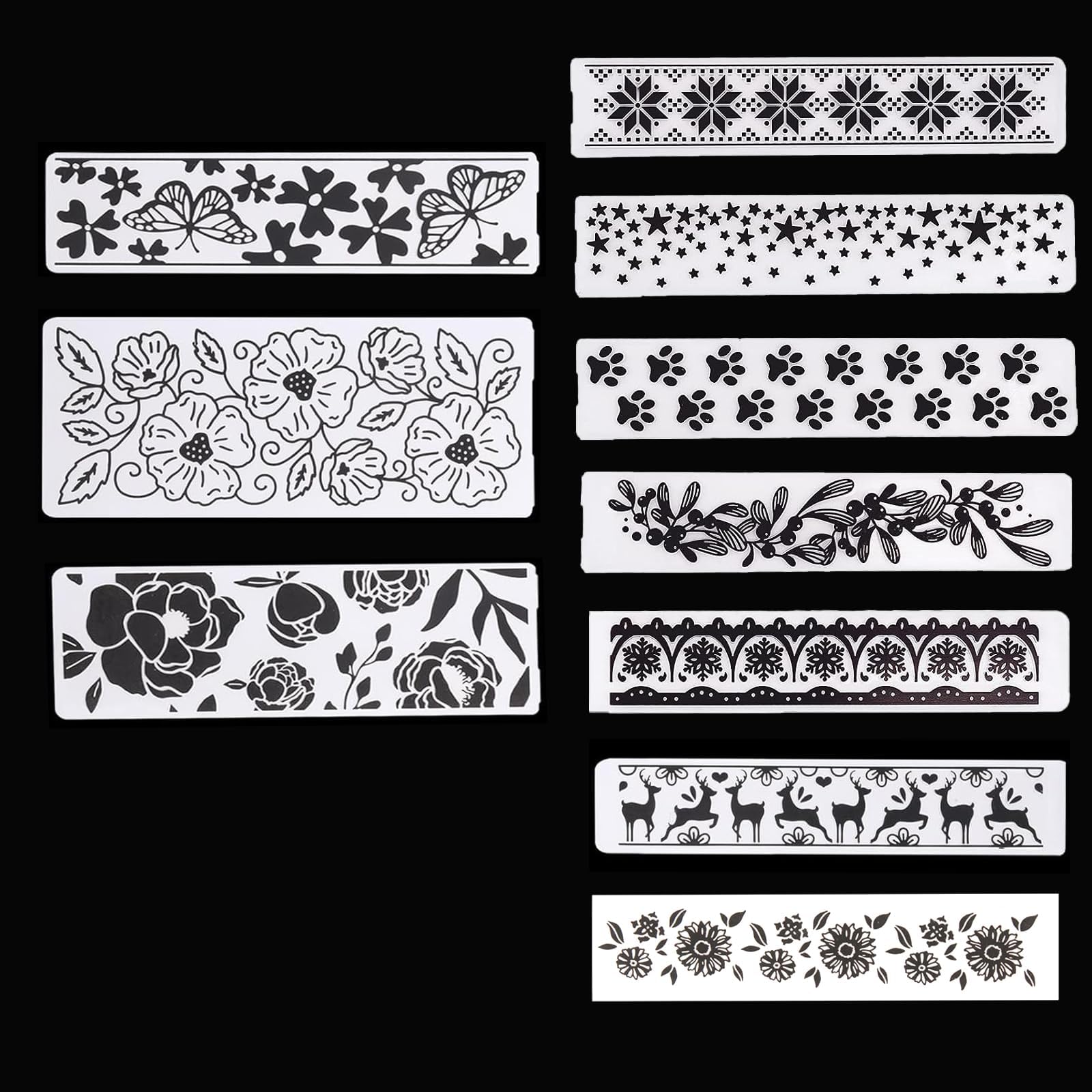 Amazon.com: Mumufy 32 Pcs Embossing Folders for Card Making DIY Plastic ...