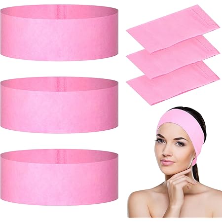 Amazon.com : Sdfsdf 128 Pieces Disposable Spa Facial Headbands Stretch ...