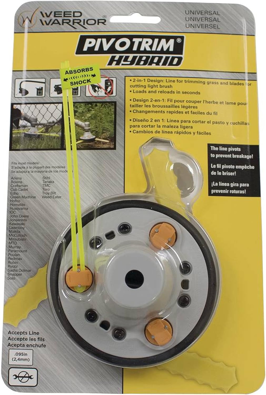 Amazon.com: Stens 385-893 Pivotrim Hybrid Universal Trimmer Head Kit ...