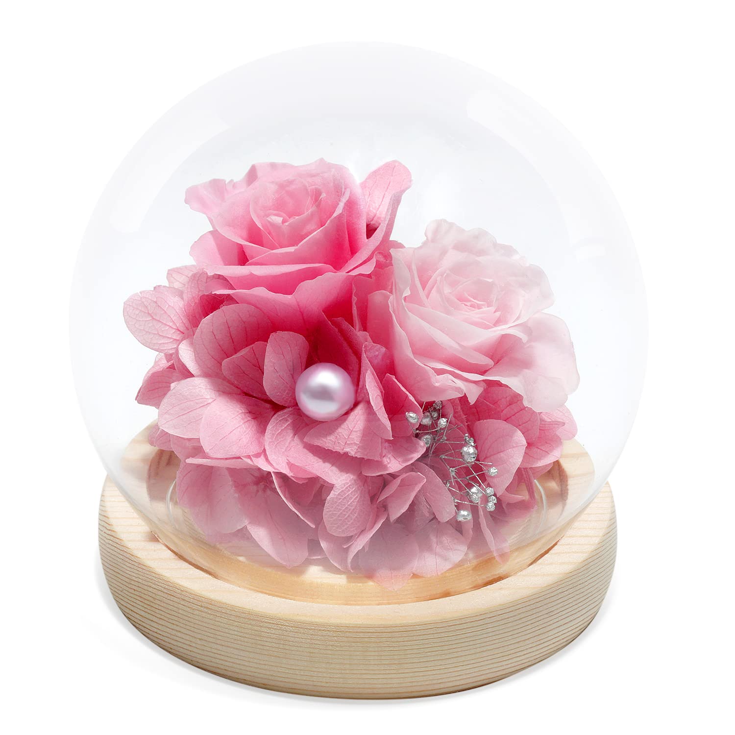 Preserved Roses In Glass Ball