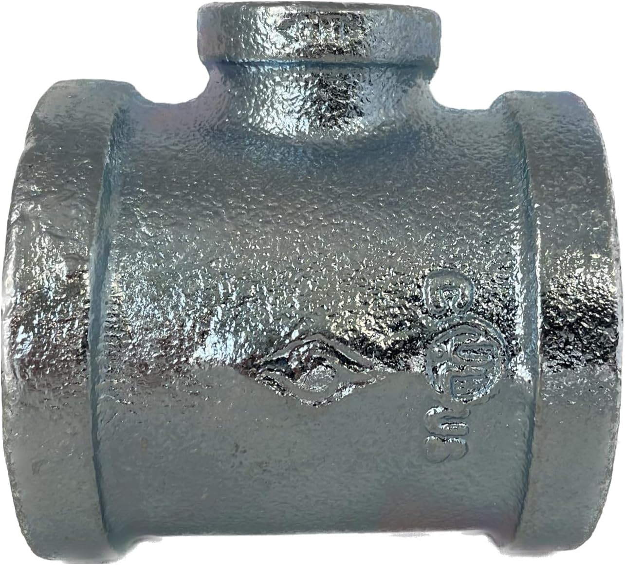 Amazon.com: BMI 2 Inch x 1 Inch x 2 Inch NPT Galvanized Reducing Tee ...