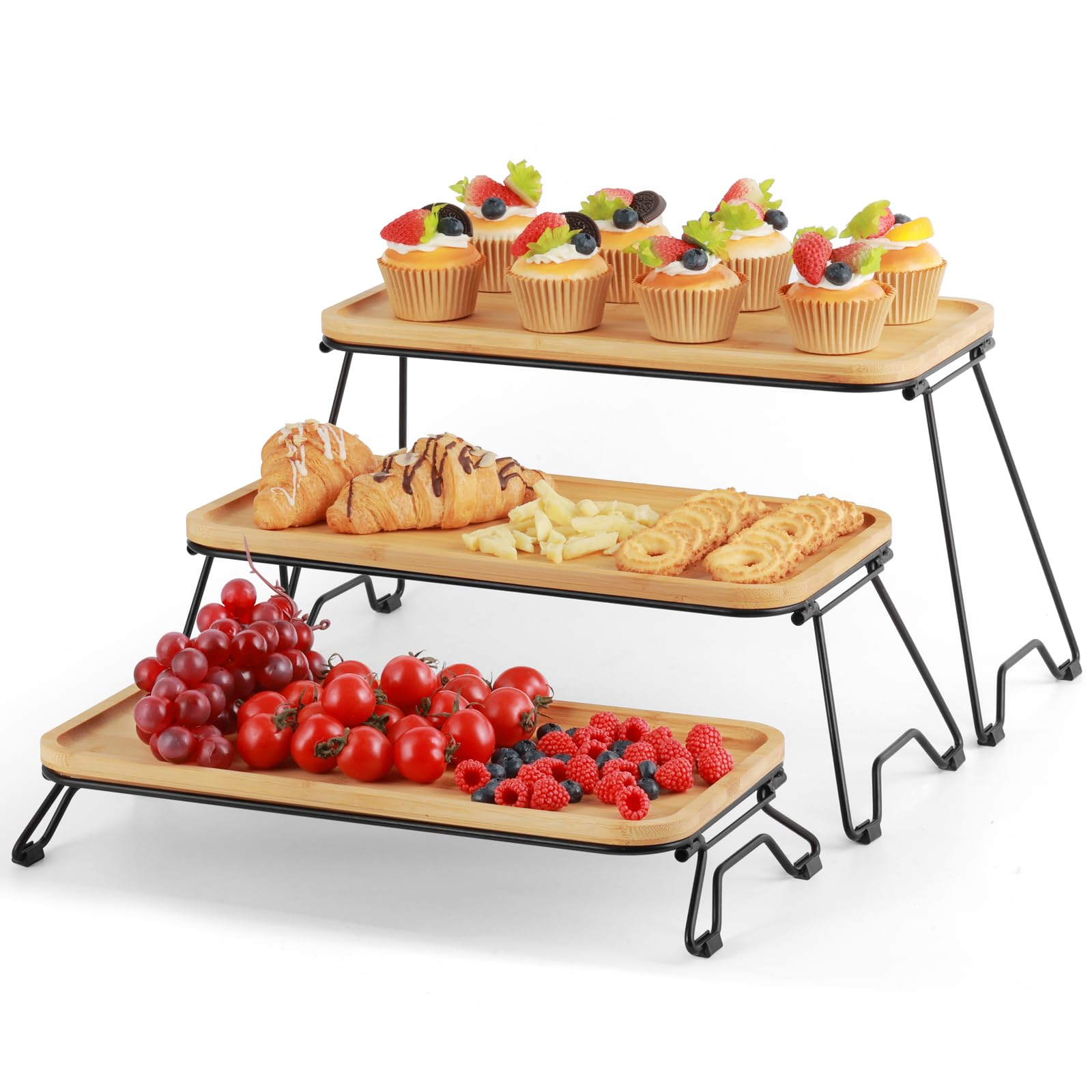 Amazon.com: Urban Deco 3 Tier Serving Tray, 15" Three Tiered Tray ...