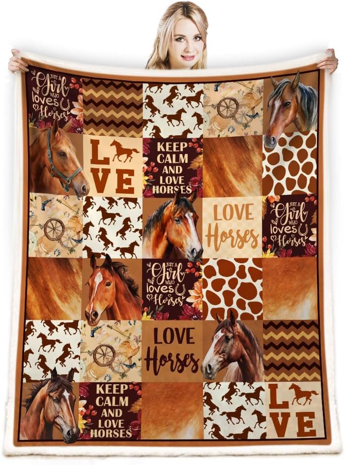Amazon.com: peakman Horse Blanket,Horse Gifts for Girls Women,Gifts for ...