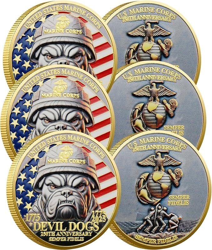 Marine Corps 250th Anniversary Challenge Coin - USMC Military ...
