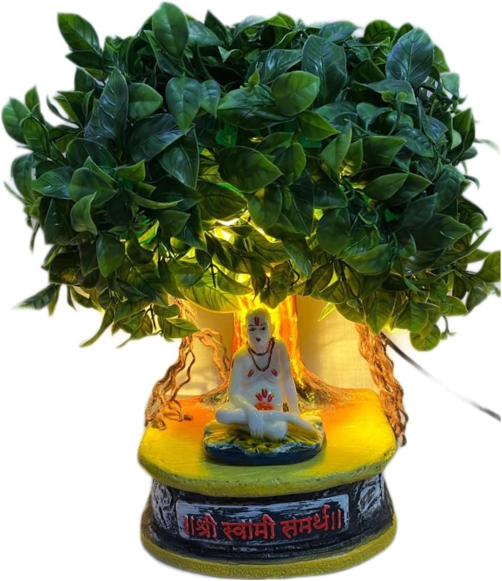 Buy Resin Shree Swami Samarth Idol With Tree 12 Inch Decorative ...