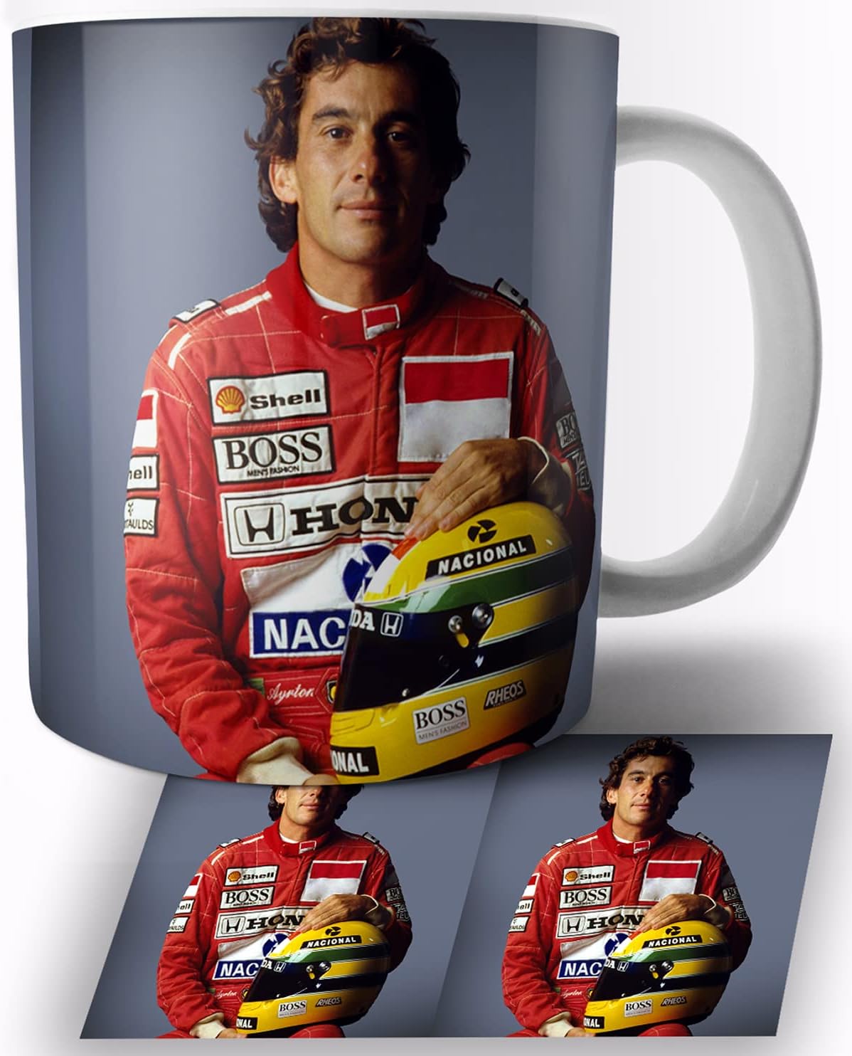 TusRelojes Ayrton Senna Tasse en Céramique Blanche 325ml Mug : Amazon ...