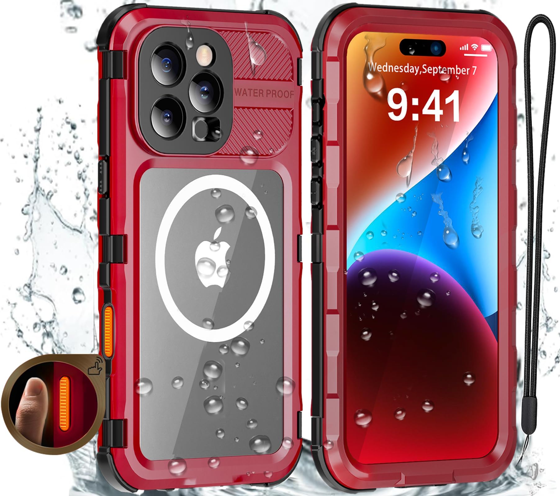 Amazon.com: Temdan Magnetic for iPhone 16 Pro Case Waterproof, [Built ...