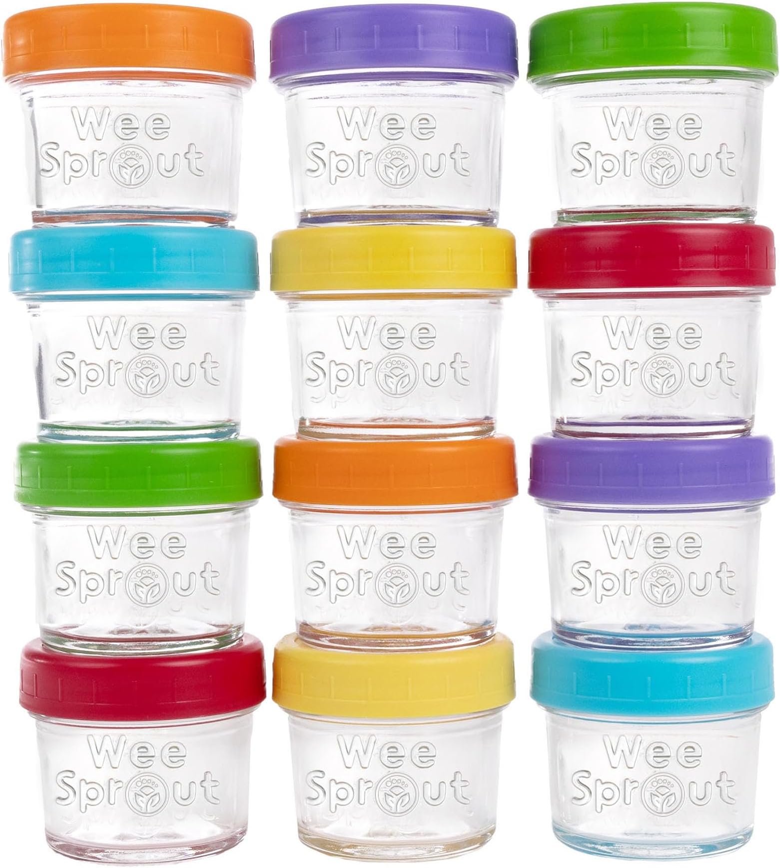 Amazon.com : Baby Food Storage Containers w Write What You Want Lids ...