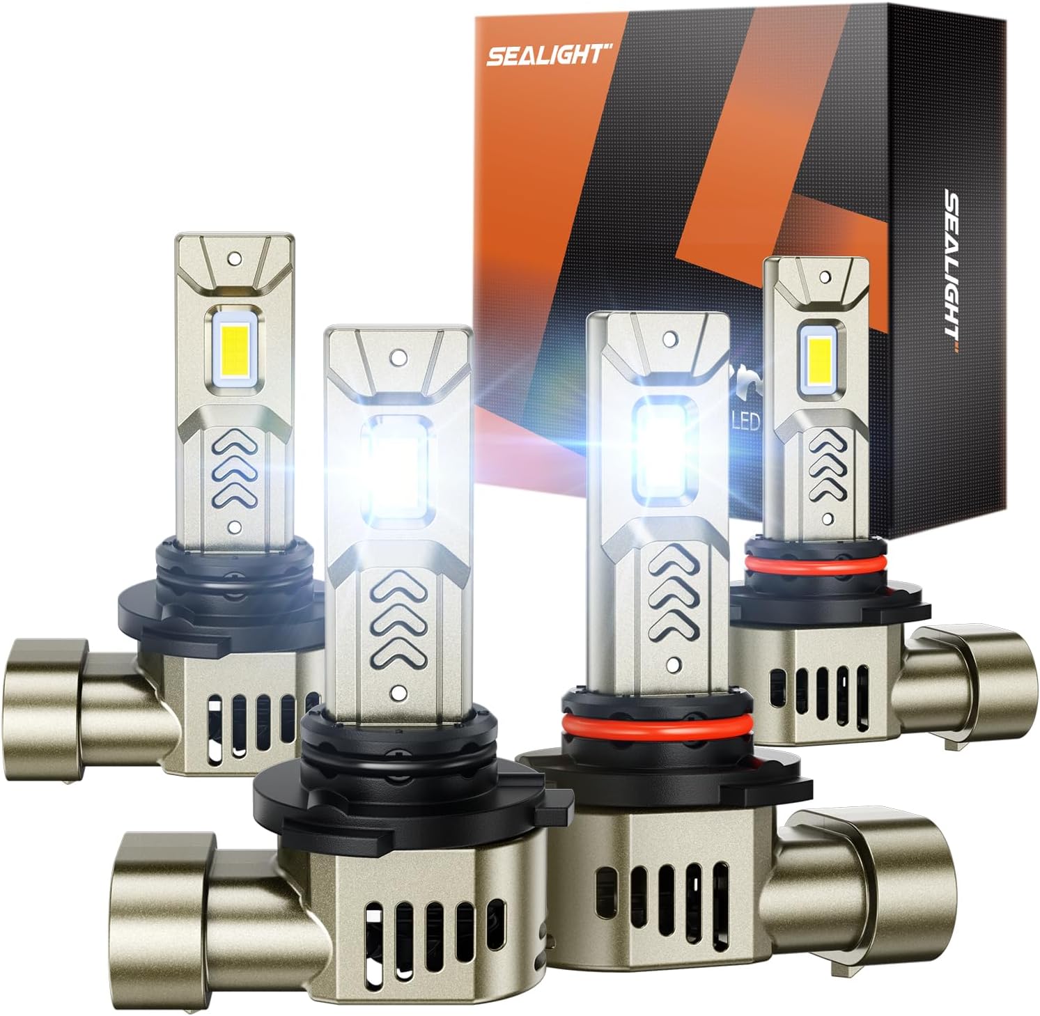 Amazon.com: SEALIGHT 9006/HB4 9005/HB3 LED Bulb Combo 1:1 Real Design, 900% Super Bright L2S ...