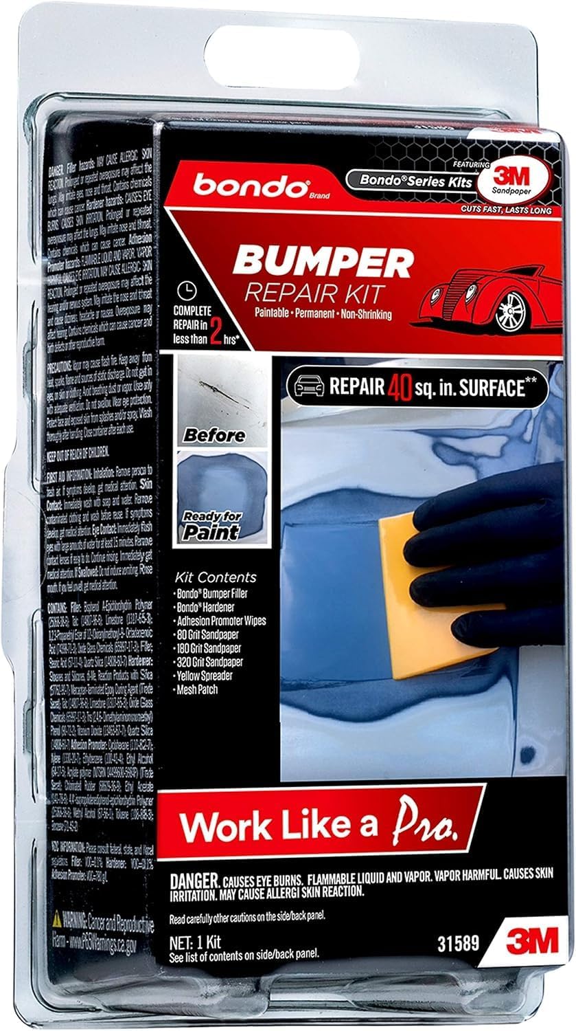Bondo Bumper Repair Kit, Paintable - Permanent - Non-Shrinking Repair ...
