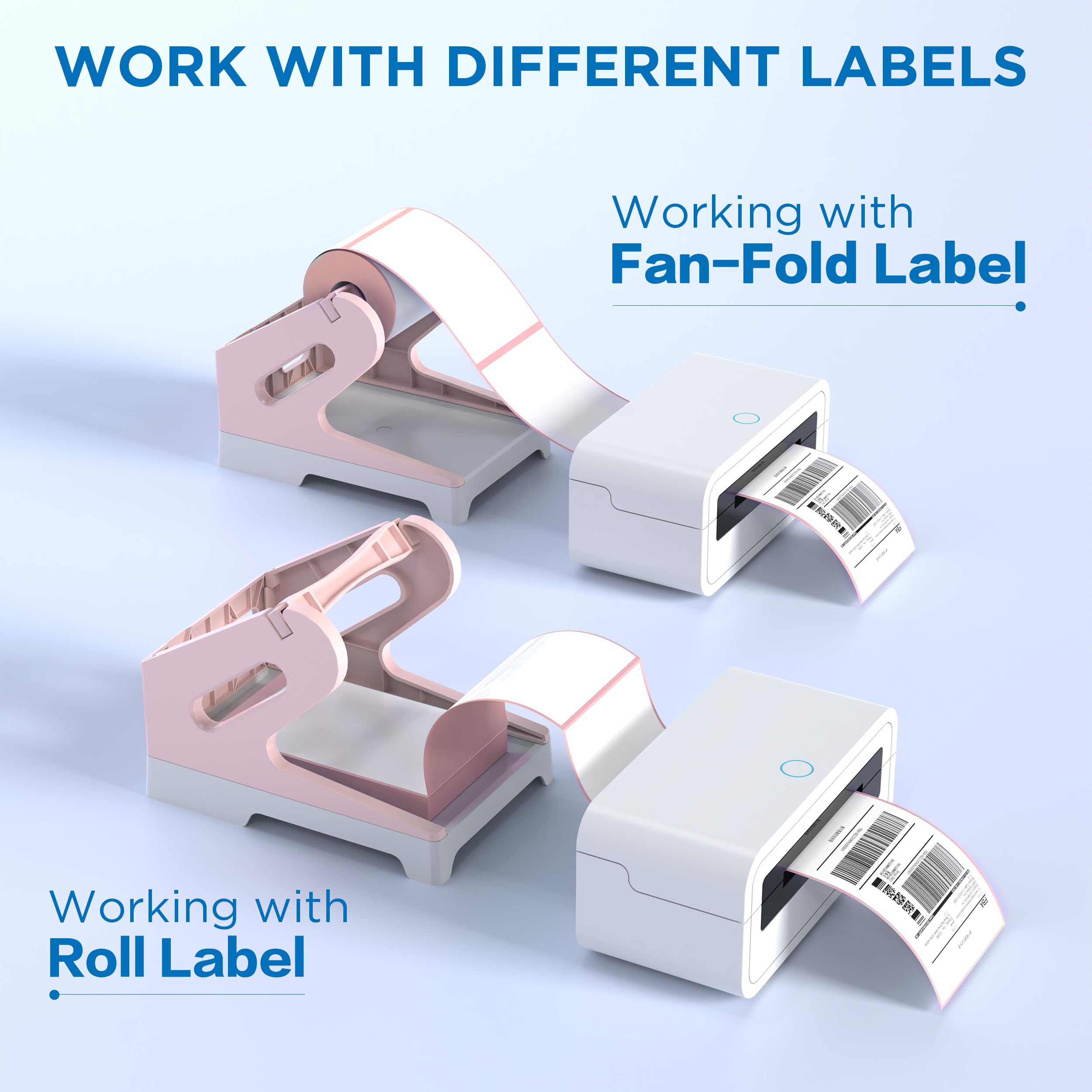 HBlife Label Holder for Rolls and Fan-Fold Labels Thermal Label Holder ...
