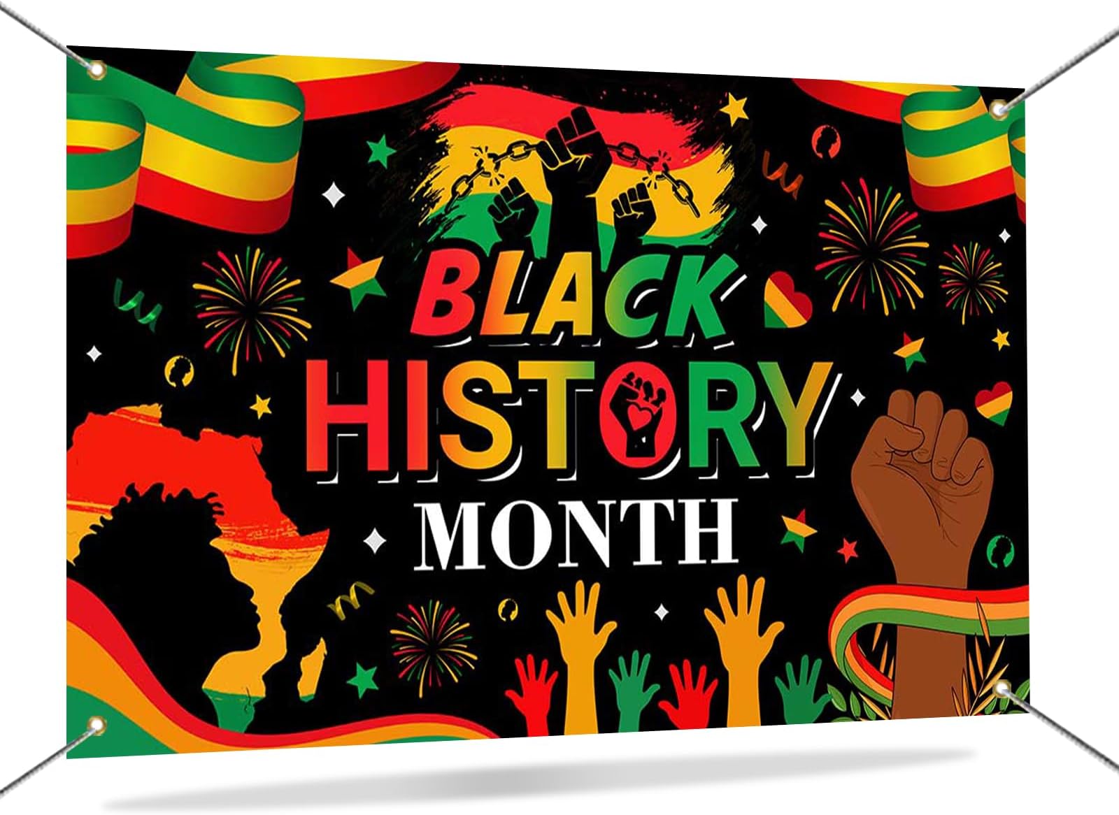 Amazon.com: Black History Month Banner Black History Month Decorations ...