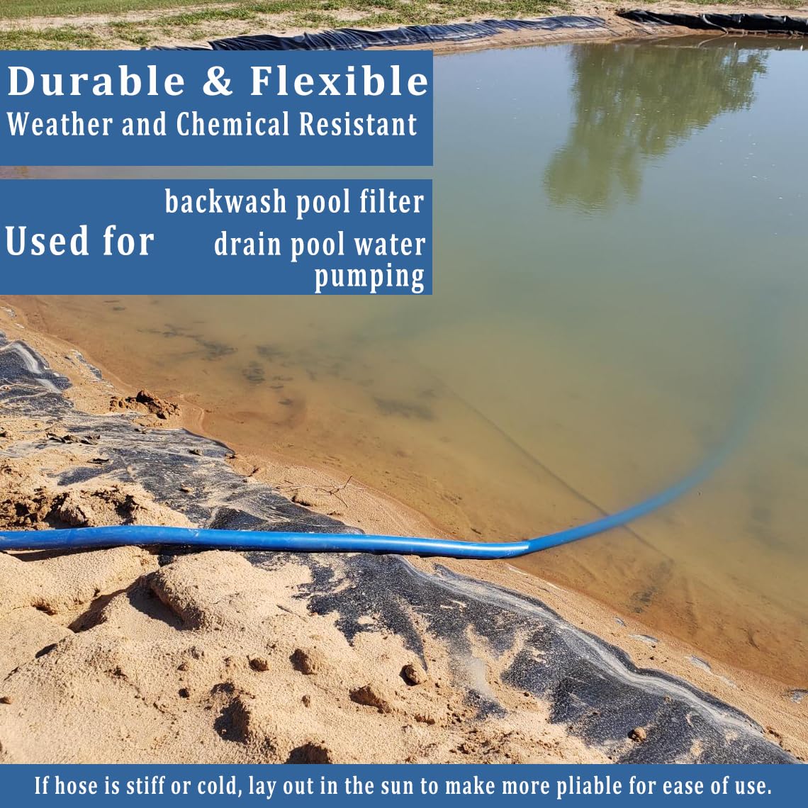 Snapklik.com : ZY-hosetube Pool Backwash Hose 1 1/2 Inch 100 Ft Thicken ...