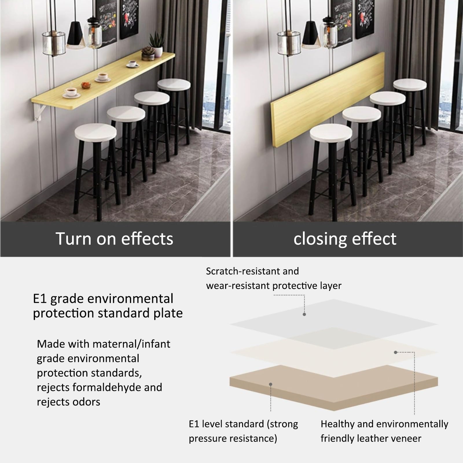 Large Wall Mounted Kitchen Tables 10K Views | Transform Your Space