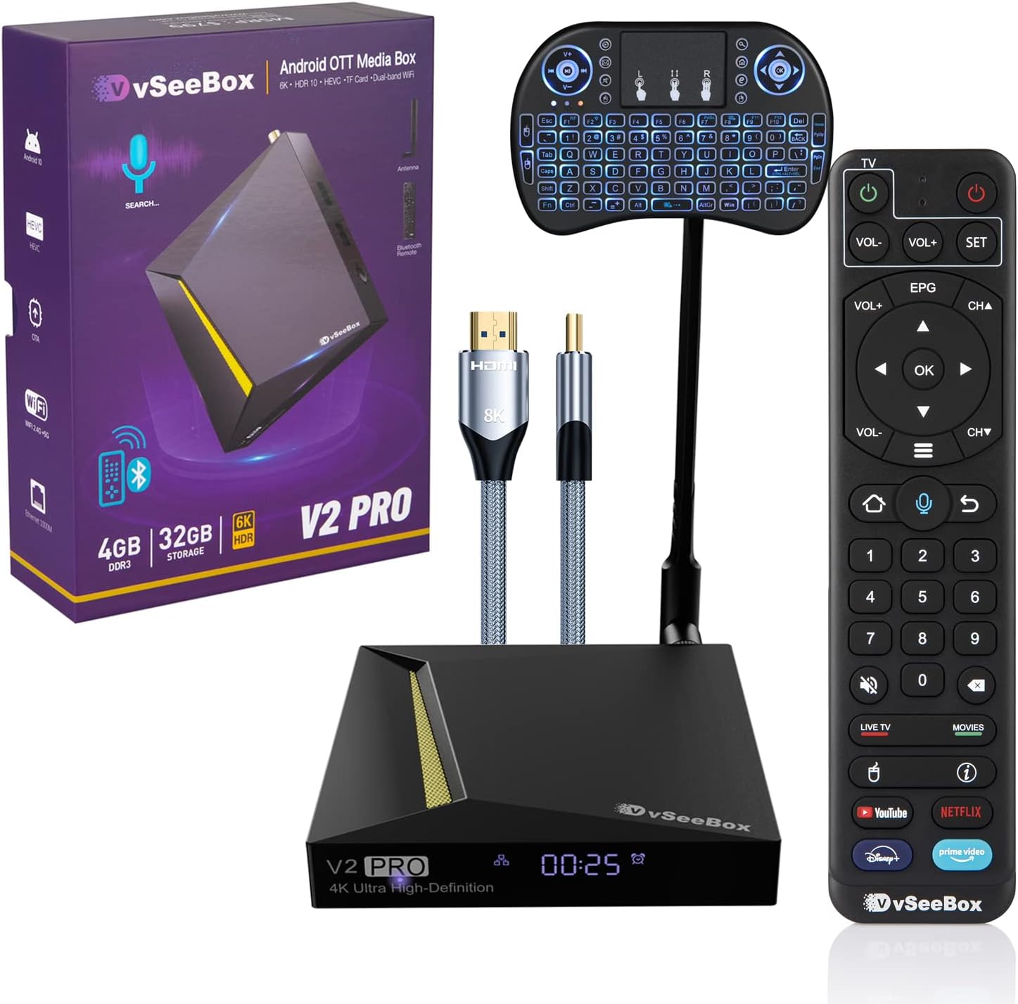 Amazon.com: New 2024 StreamX X1 Pro TV Box 6K UltraHD 4GB Ram 64GB ROM ...