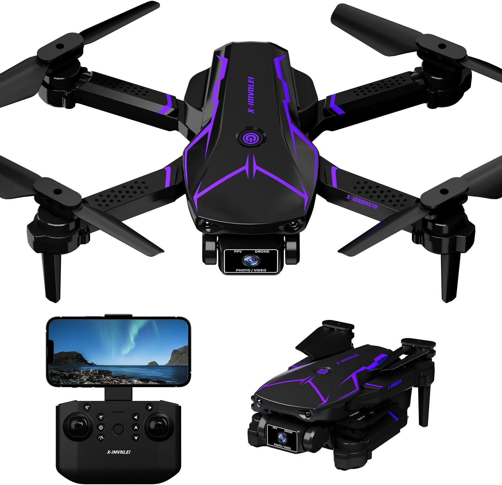 Amazon.com: Drone with Camera HD 720P,X19 2024 Dual Cameras Drones for ...